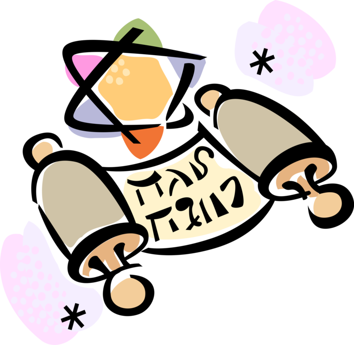 Download Vector Illustration Of Jewish Hebrew Sefer Torah Scroll ...