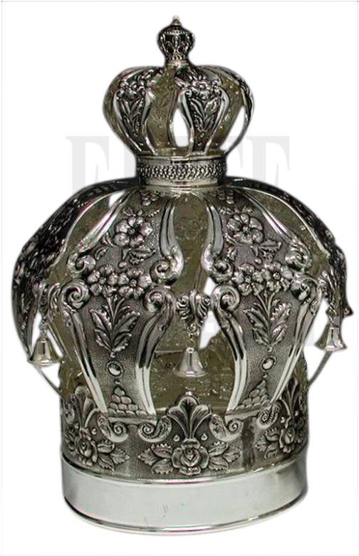 Download Silver Plated Torah Crown With Flowers PNG Image with No ...