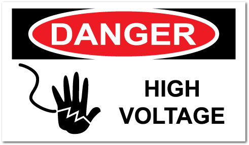 Download Danger High Voltage Stickers - Electrical Safety Sign Board ...