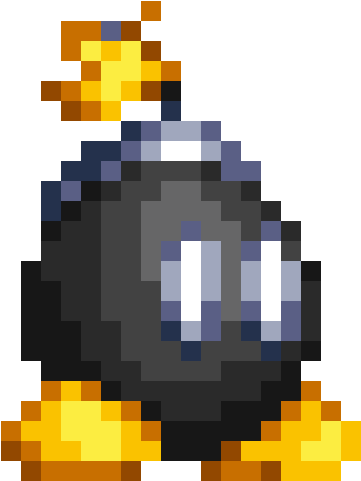 Pixel Art Mario Bob - 8 Bit Bomb Omb - Free Transparent PNG Download ...