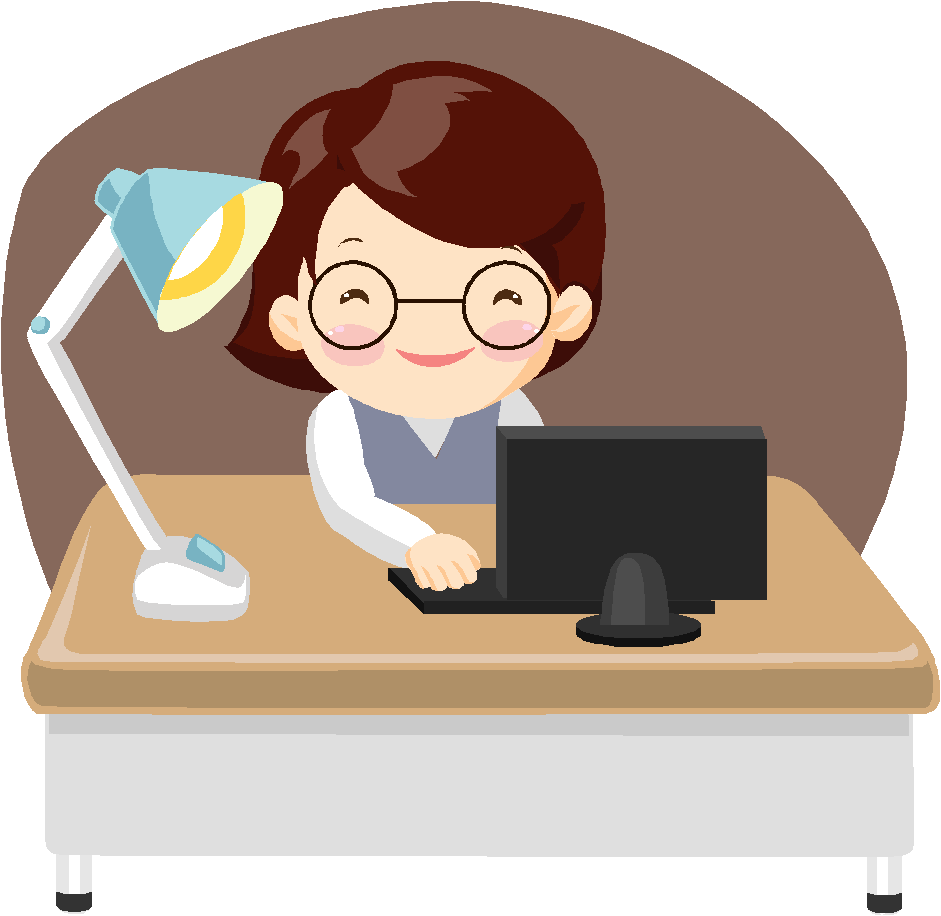 Cartoon Working In Office - Free Transparent PNG Download - PNGkey