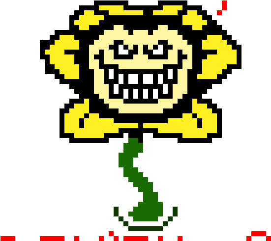 Download Evil Flowey - Pixel Art Flowey PNG Image with No Background ...