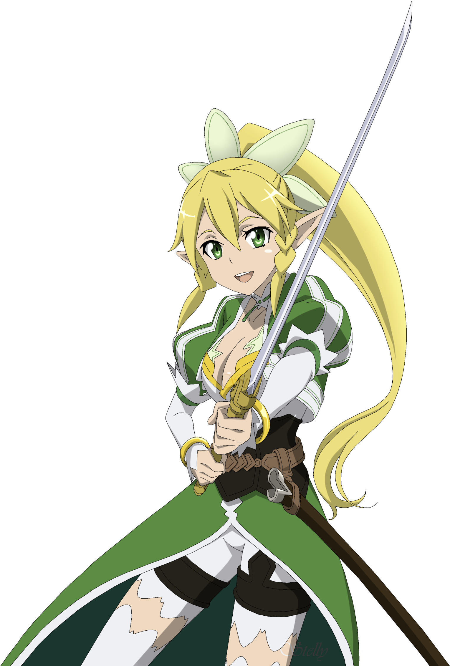 Download Image] Kirito And Leafa - Sword Art Online Leafa Render PNG ...