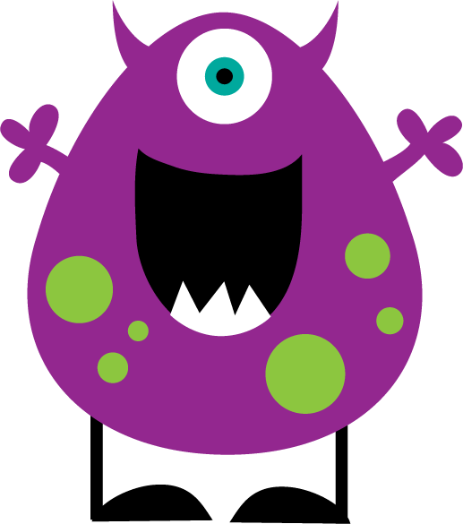 Math Monster Clipart Black&white