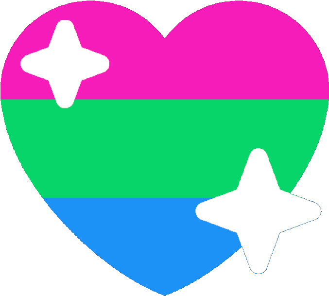 Polysexual Sparkle Heart Discord Emoji - Pride Flag Emoji Discord Heart ...