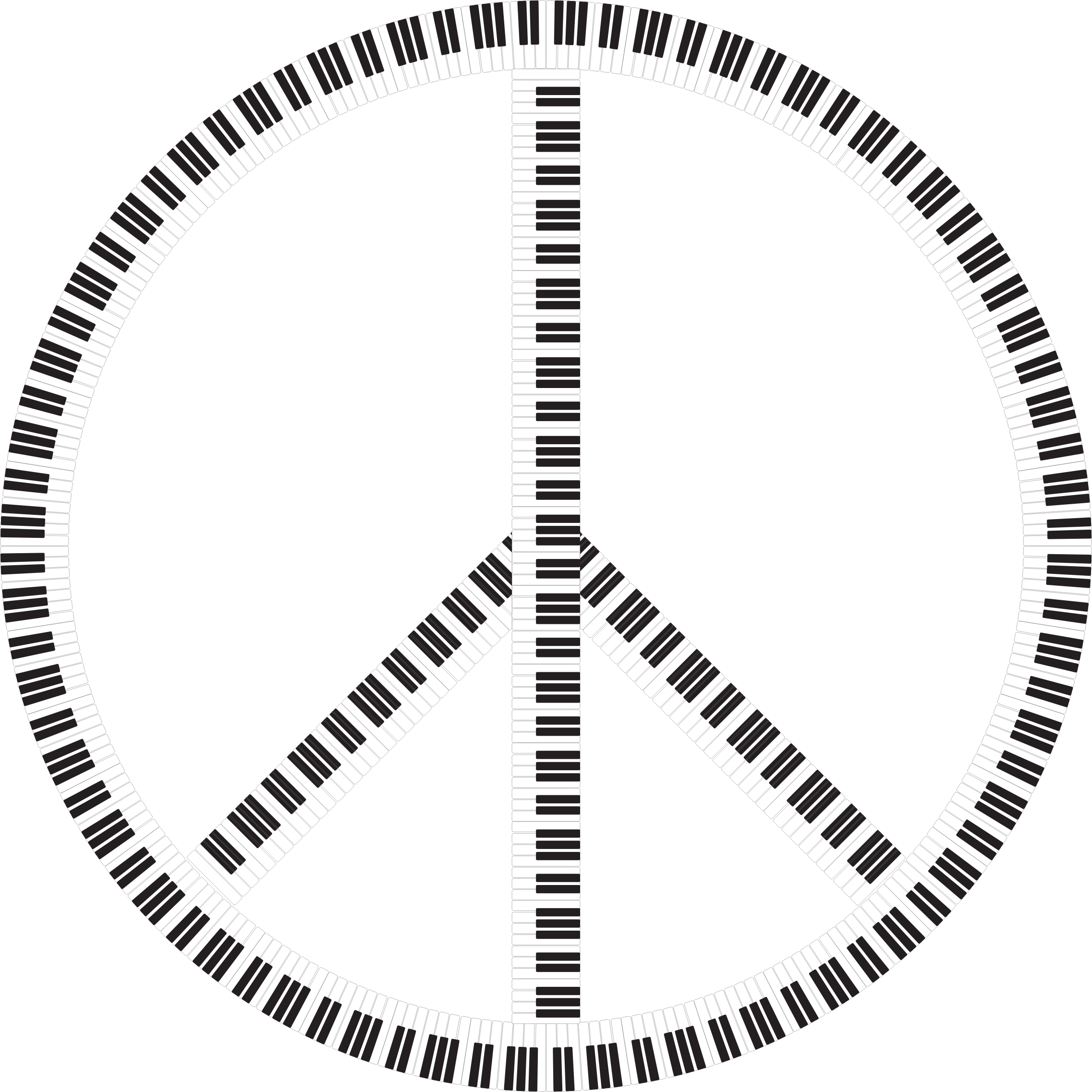 This Free Icons Png Design Of Peace Sign Piano Keys - Free Transparent ...