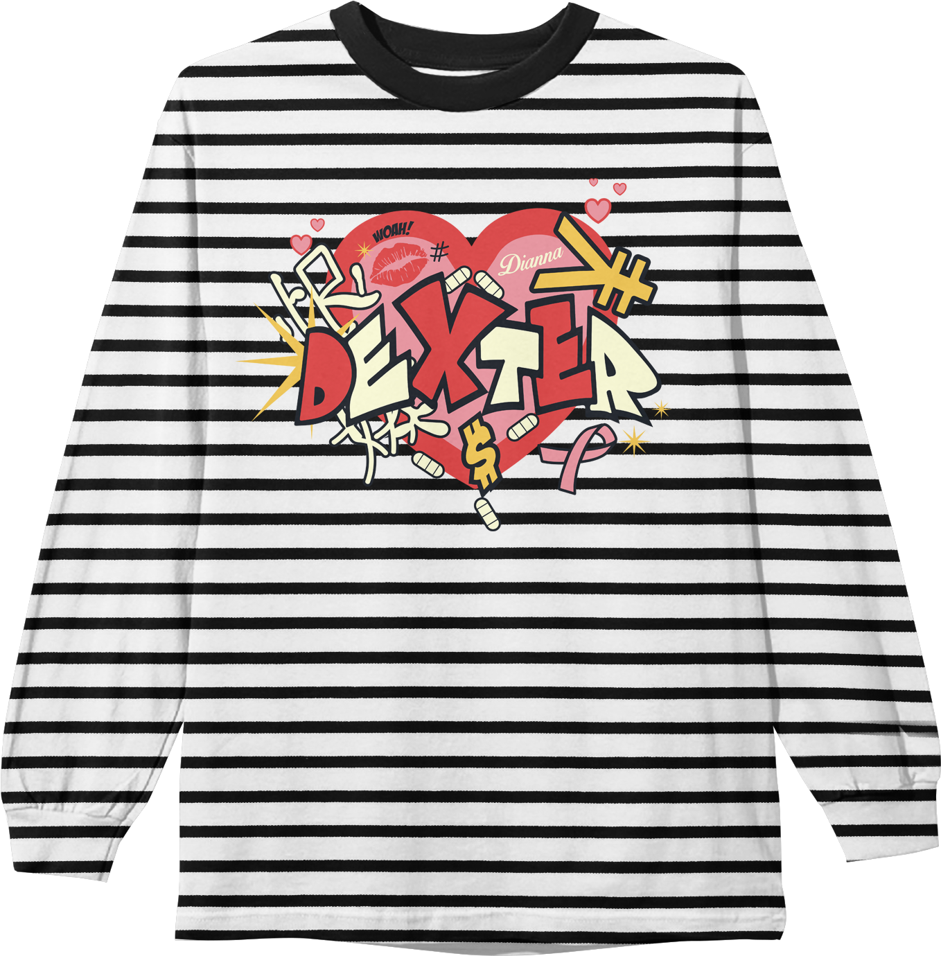 Download Famous Dex "heart" Striped Ls - Famous Dex PNG Image with No ...