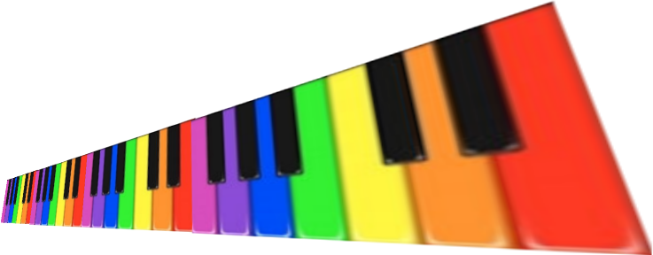 Colorful Piano Keys - Piano - Free Transparent PNG Download - PNGkey