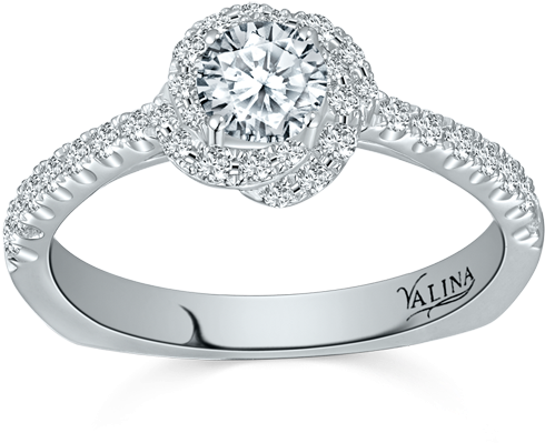 Download Global Valina 14k White Gold 1 3/8ct Tdw Round-cut PNG Image ...