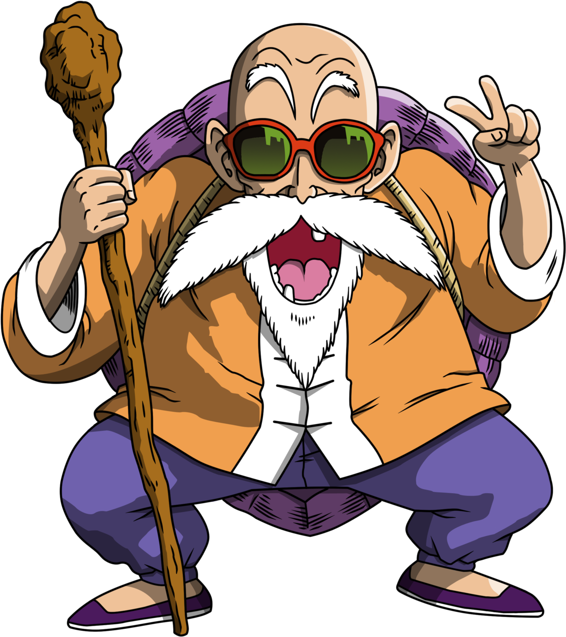 Download Dragon Ball Master Roshi Peace PNG Image with No Background ...