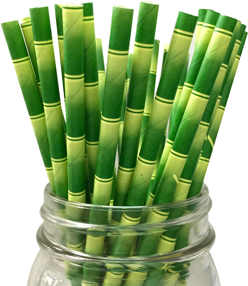 Download Bamboo Paper Straw - Paper Party Straws Bamboo PNG Image with ...