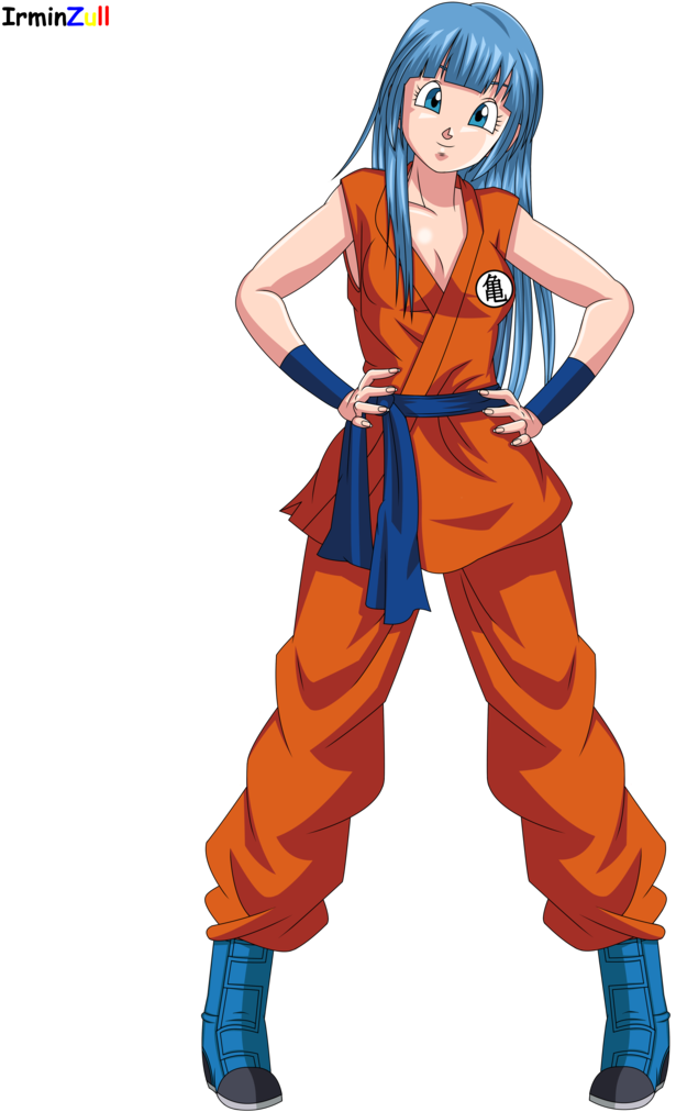 Download Bulma Briefs By Irminzull - Bulma In Goku Outfit PNG Image ...