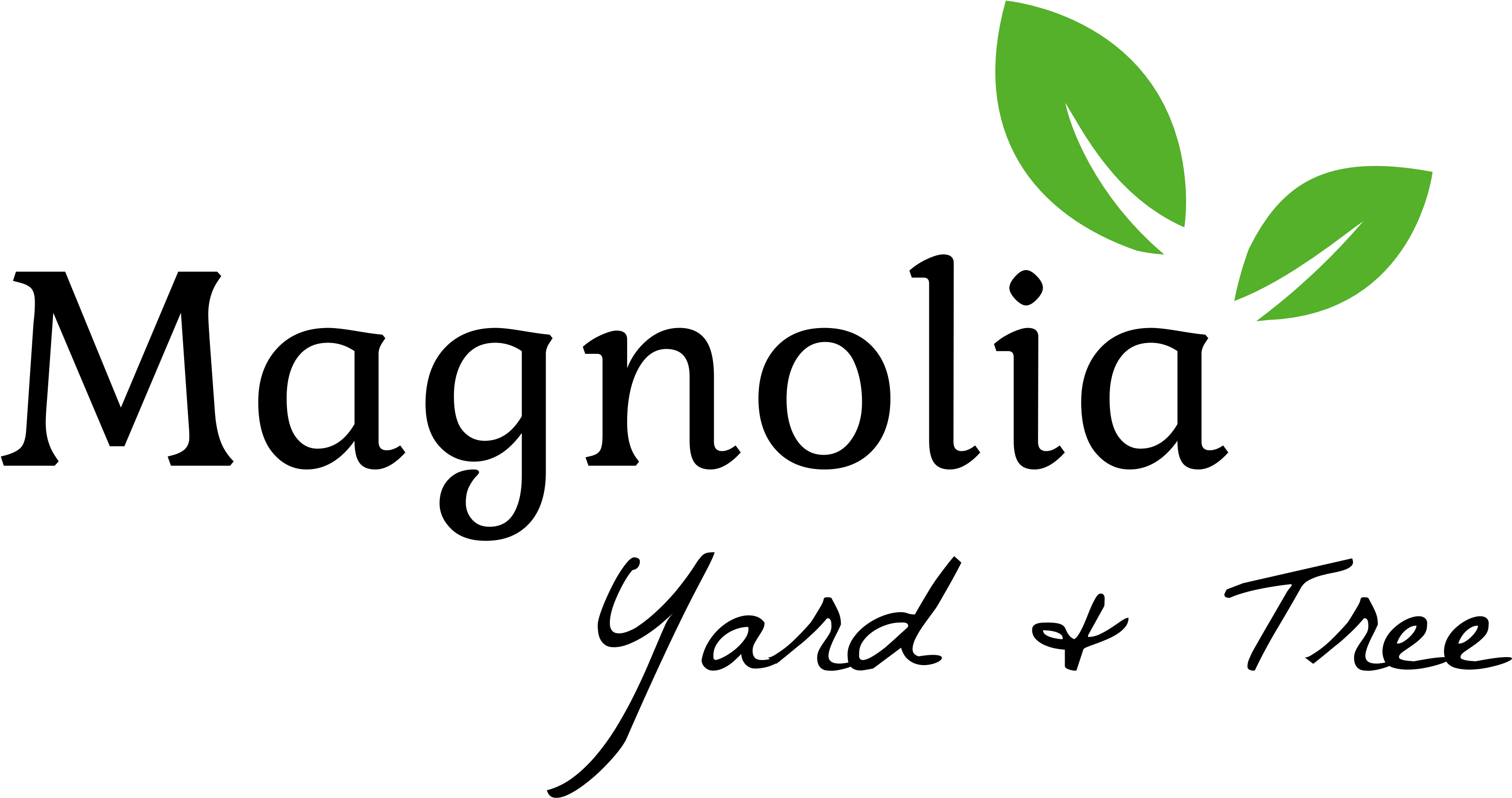 Download Magnolia Yard & Trees - Calligraphy PNG Image with No ...