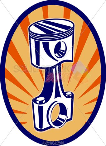 Stock Illustration Of Retro Cartoon Drawing Of Piston - Piston Vector ...