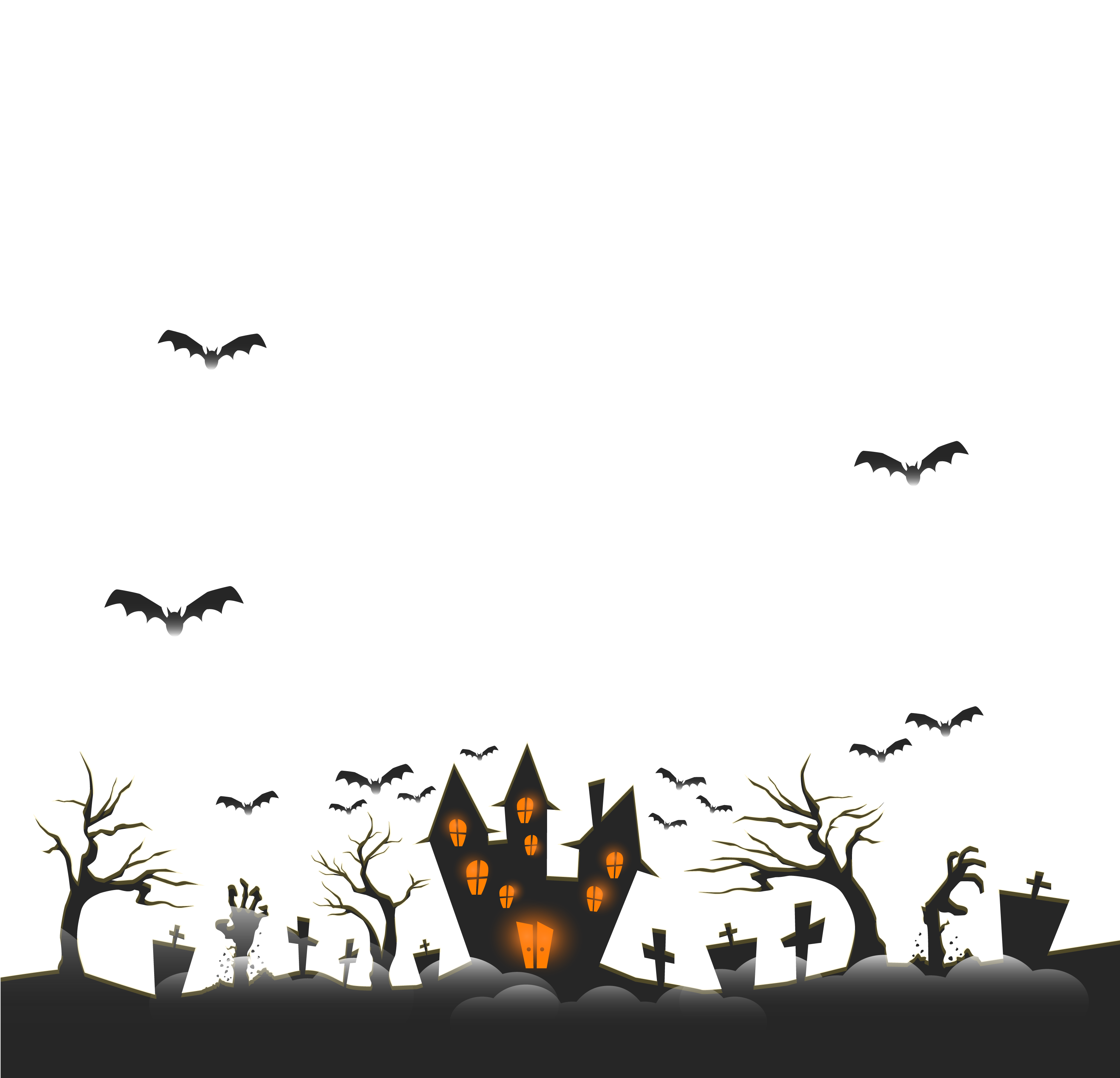Vector Halloween Horror Ghost Castle - Halloween Banner Party ...