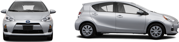 Download 2014 Toyota Prius C - Toyota Prius Front View PNG Image with ...