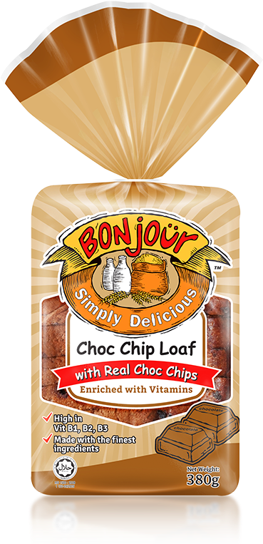 Download Choc Chip Loaf - Chocolate Chip Bonjour Bread PNG Image with ...