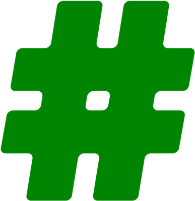 Download Green - Hashtag PNG Image with No Background - PNGkey.com