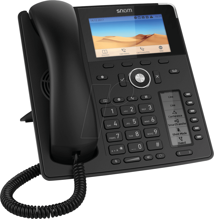 Download Ip Desk Phone, With Cord, Black Snom - Snom D785 PNG Image ...