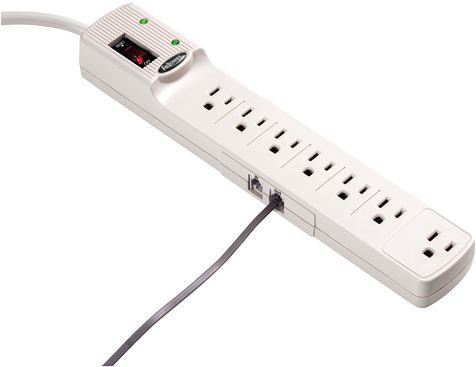Download 7 Outlet Surge Protector With Phone Protection - Power Strip ...
