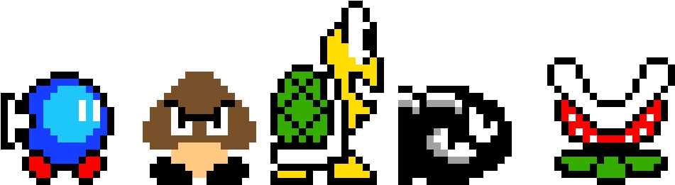 Mario Enemies - Mario Enemies Pixel Art - Free Transparent PNG Download ...