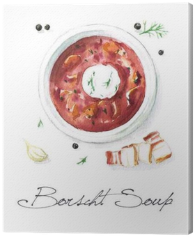 Download Watercolor Food Painting - Borscht Watercolor PNG Image with ...