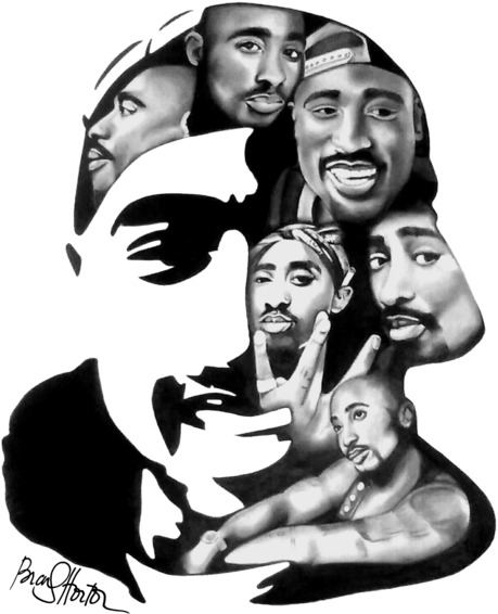 Download 2pac Legends Print / Canvas - Canvas Print PNG Image with No ...