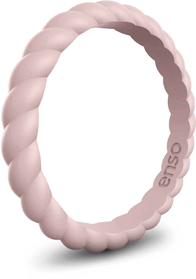 Download Enso Silicone Rings And Silicone Wedding Bands - Braided Stackable Silicone Ring - Pink ...