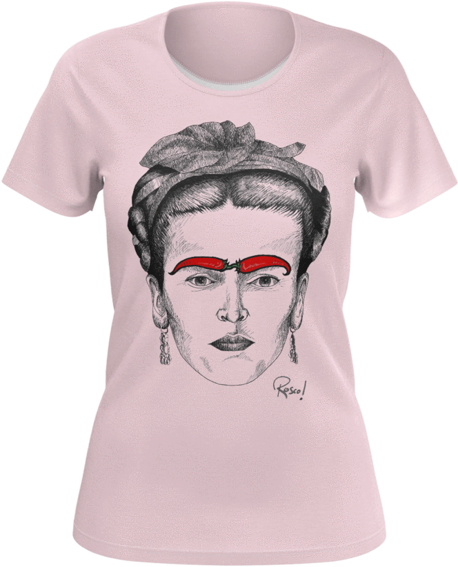 Download 'frida Kahlo With Chilli Eyebrows' Tshirt - Illustration PNG ...