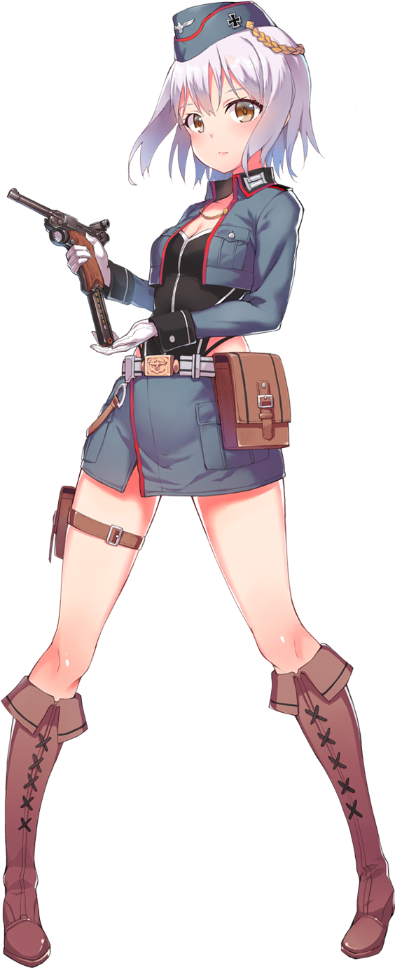 Download The Luger P08 Is A Semi-automatic Pistol Designed By - Girls Frontline P08 PNG Image ...