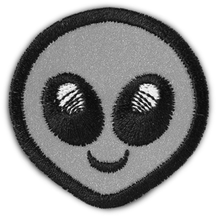 Download Reflective Alien Face Patch - Circle PNG Image with No ...