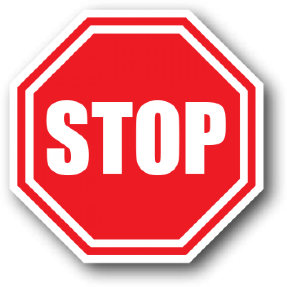 Durastripe Floor Red Octagonal Stop Safety Sign - Safety Signs In The ...