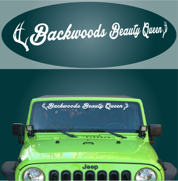 Download Backwoods Beauty Queen Windshield Decal - Go Topless ...