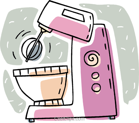 Electric Mixer Royalty Free Vector Clip Art Illustration - Mixer ...