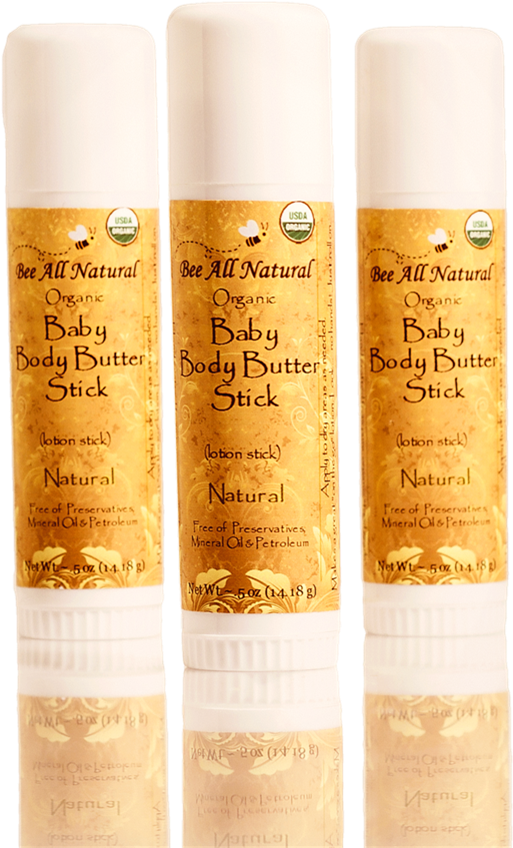 Download The Bee All Natural Baby Body Butter Stick - Cosmetics PNG ...