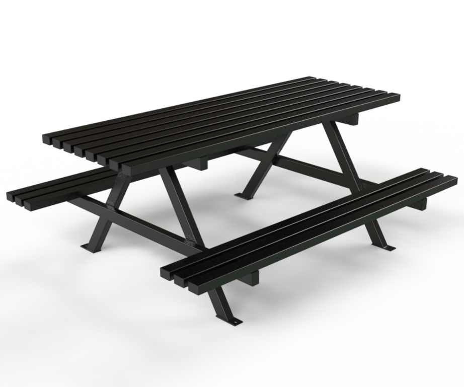 A Frame Picnic Table - Black Picnic Table Png - Free Transparent PNG ...