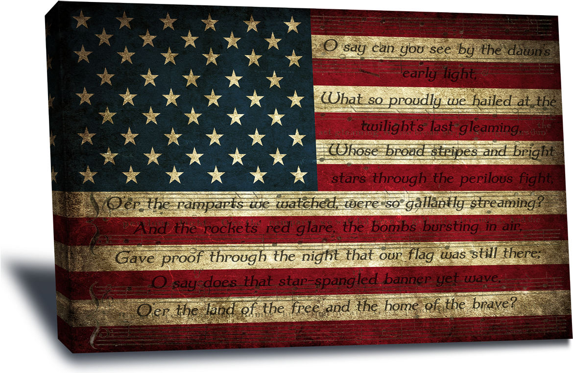 Download Ray Dominey Gallery - American Flag With National Anthem PNG ...