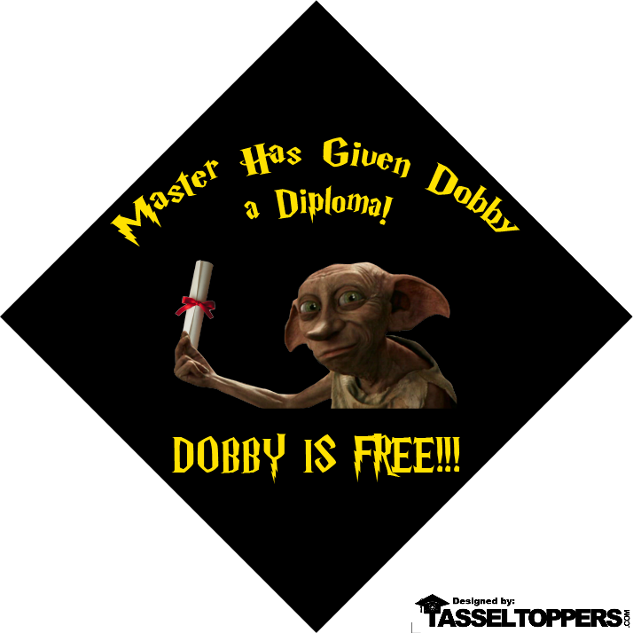 Download Dobby Is Free Grad Cap Tassel Topper Tassel Toppers - Dobby Is ...
