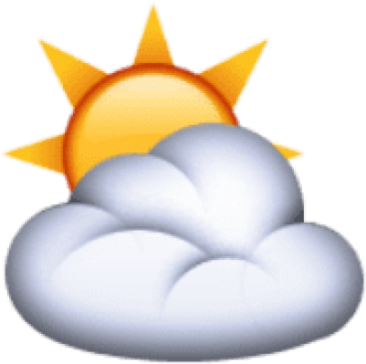 Ios Emoji Sun Behind Cloud Png Free Png Images Toppng - Transparent ...
