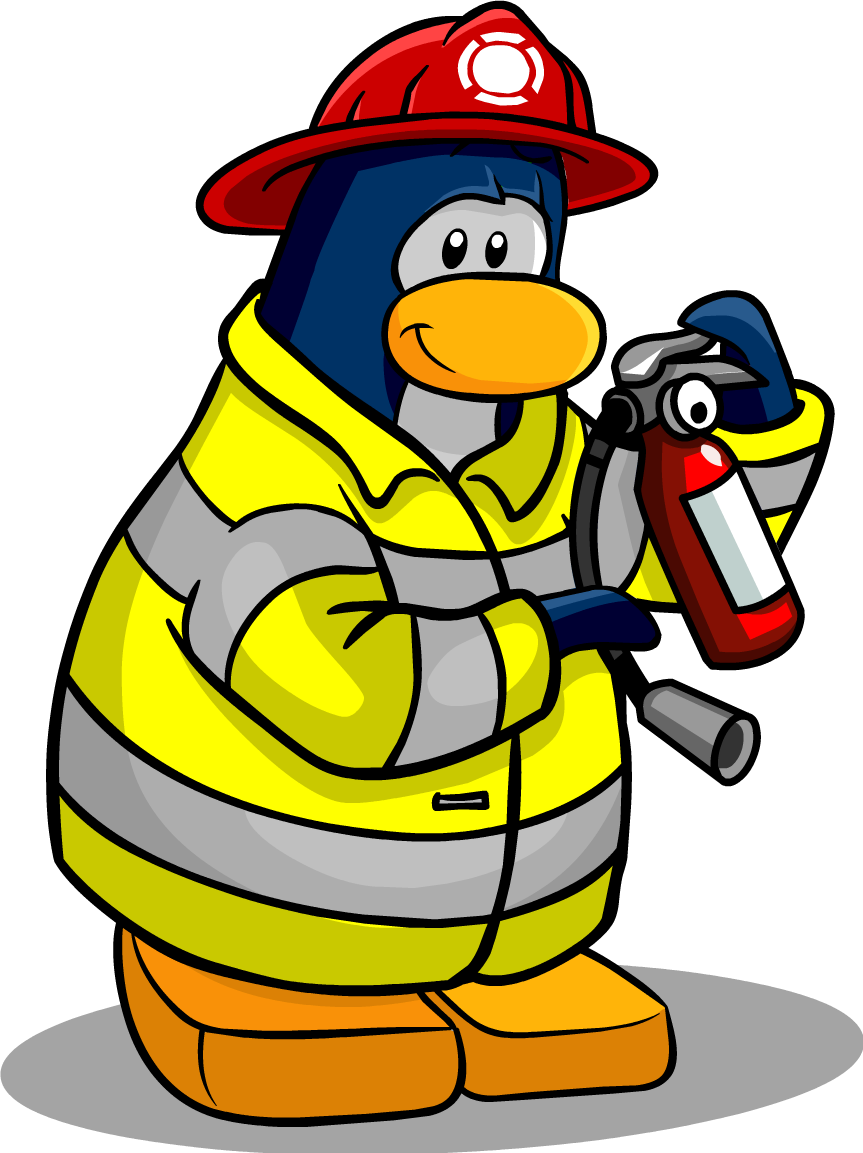 Download Fire Fighter Penguin - Club Penguin Fireman PNG Image with No ...