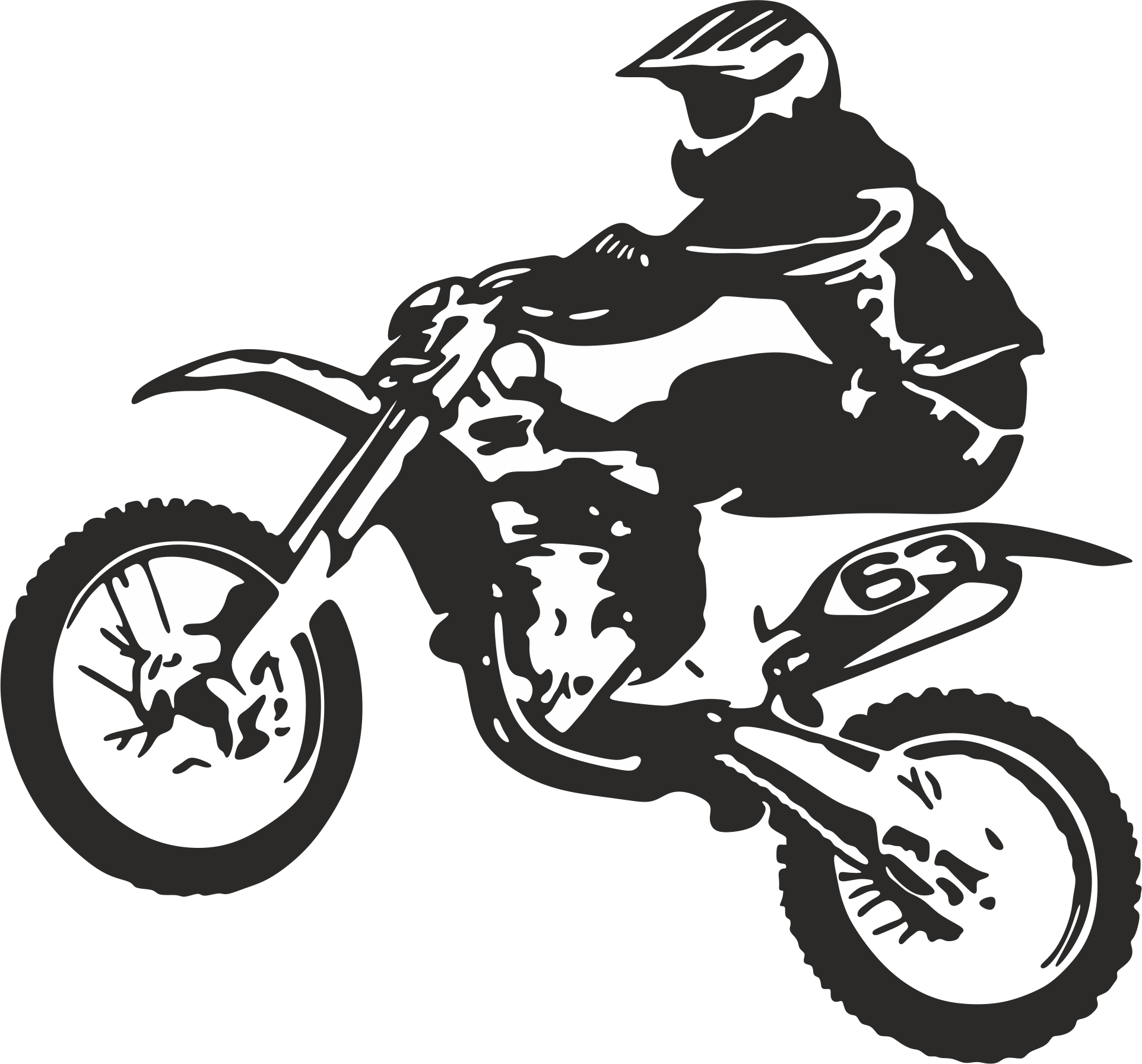 Icon Moto 1 - Dirt Bike Wheelie Logo - Free Transparent PNG Download ...