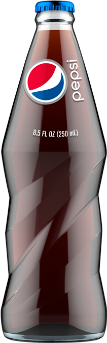 Pepsi Cola 8.5 Fl. Oz. Glass Bottle - Free Transparent PNG Download ...