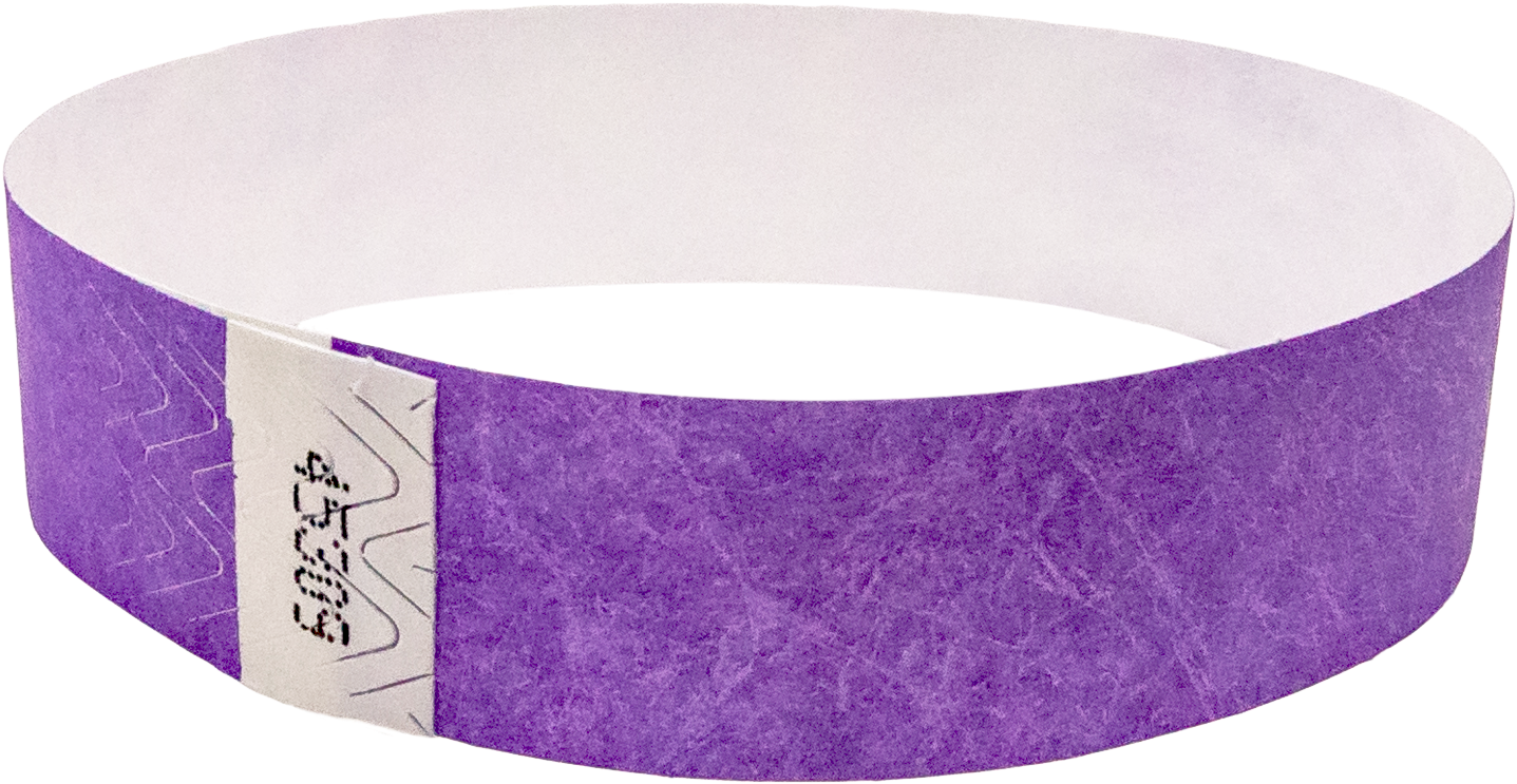 Download 100 Pack Purple Tyvek Wristbands - Tyvek PNG Image with No ...