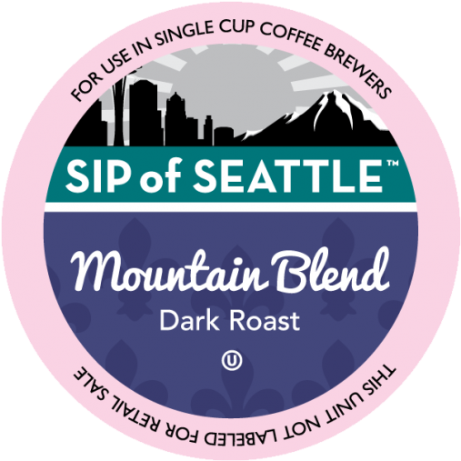 Download Sip Of Seattle Mountain Blend Coffee - Label PNG Image with No ...
