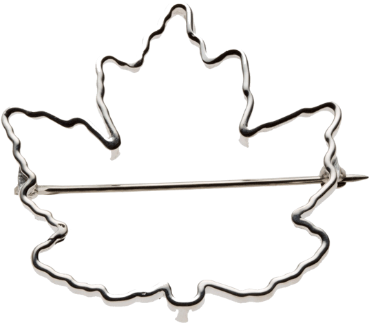 Sterling Silver Maple Leaf Silhouette Pendant Necklace - Silver - Free ...