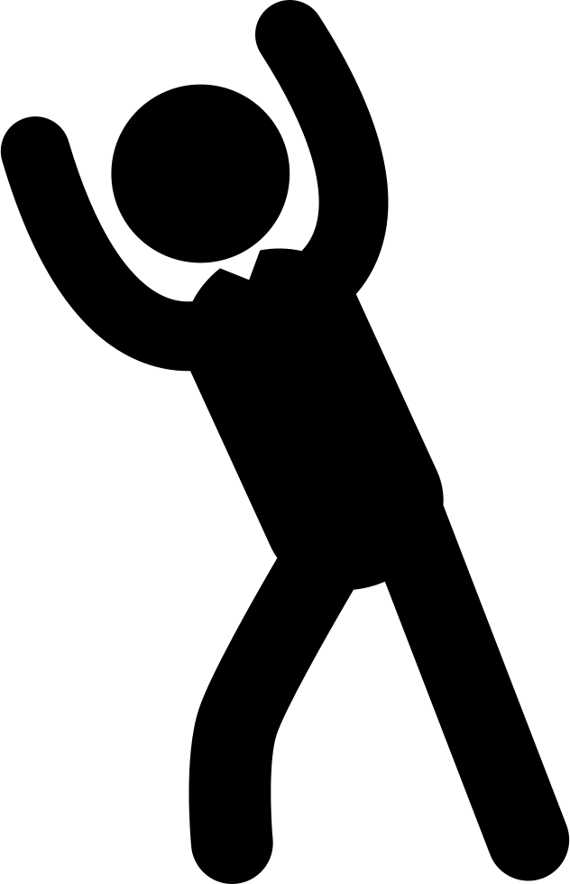 Download Man Posture Silhouette Standing With Raised Arms - Icon PNG ...