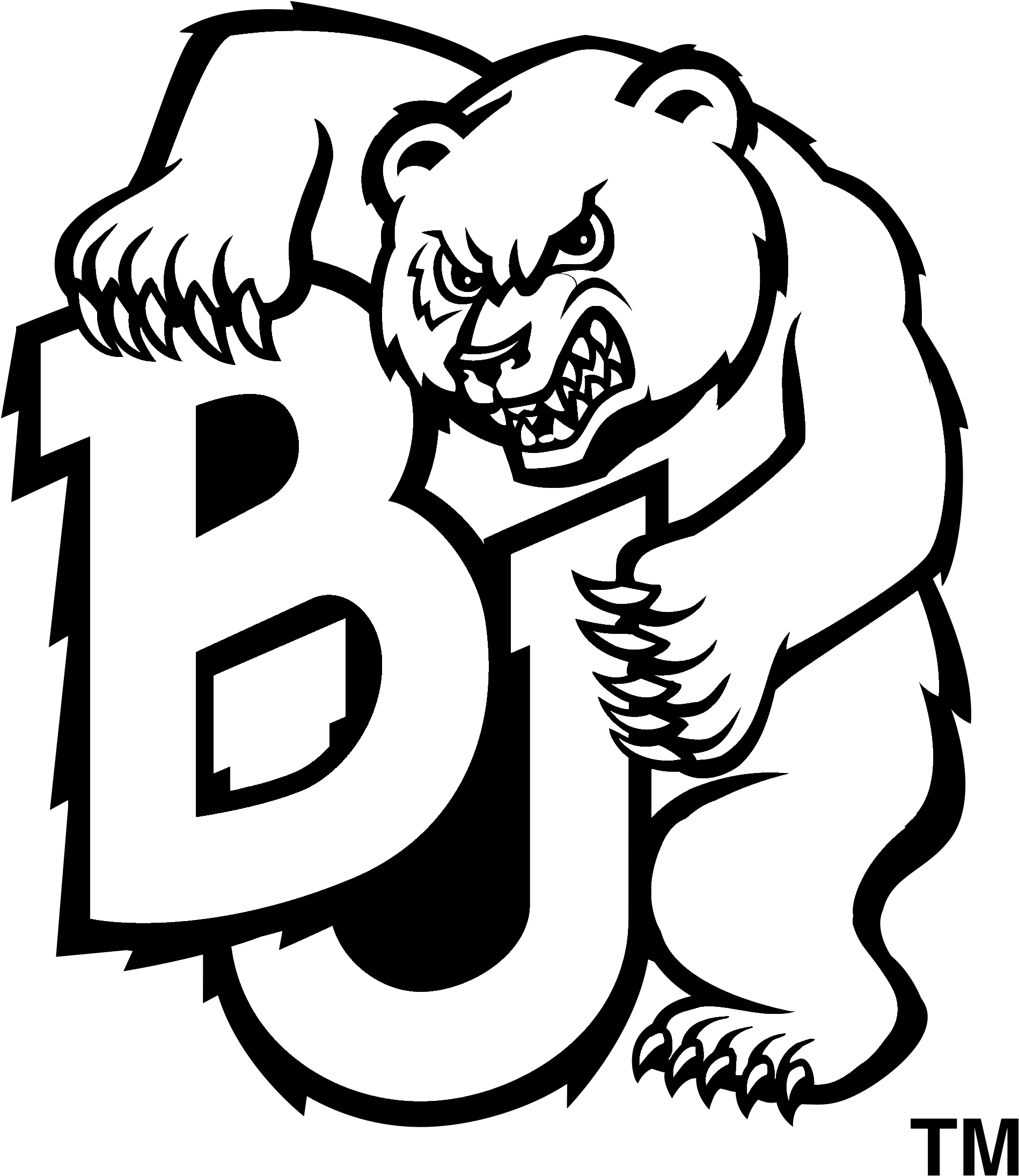 Baylor Bears Logo Black And White - Baylor Bears And Lady Bears - Free ...