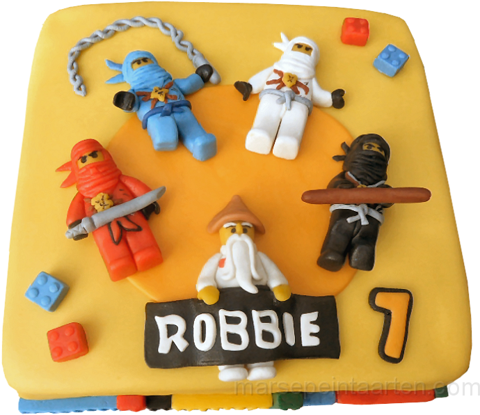 Download 1 Lego Ninjago - Lego Ninjago Taart PNG Image with No ...