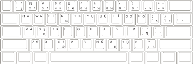 Download Us International - Wasdkeyboards Layout 61 Key PNG Image with ...