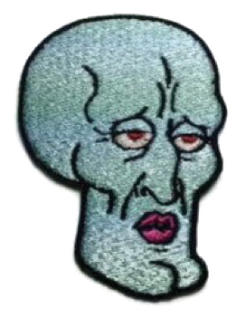 Overlay Image - Handsome Squidward Patch - Free Transparent PNG ...